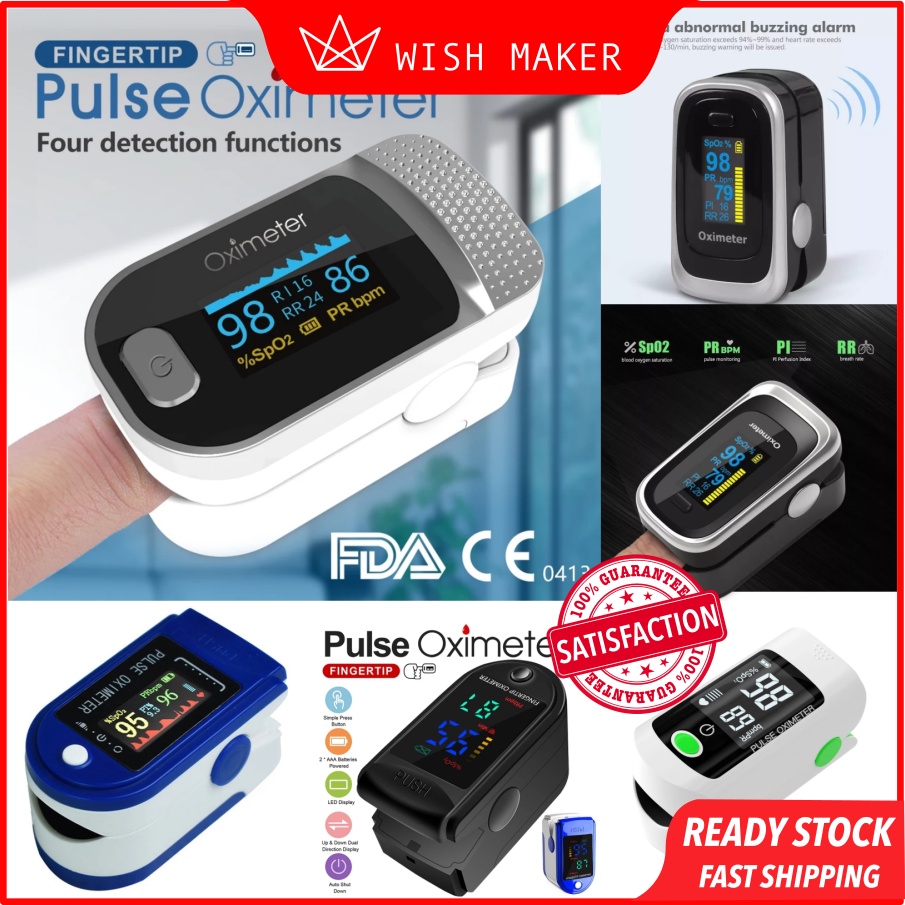 Ready Stock Oximeter Monitor Finger Fingertip Pulse Oximeter Spo2 ...