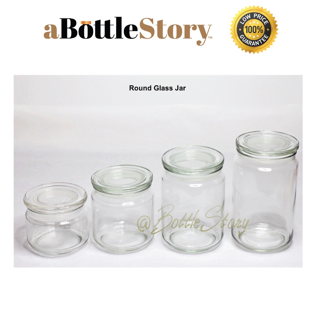 Glass Round Jar | Terrarium with Glass Lid | Storage Jar | Shopee Malaysia