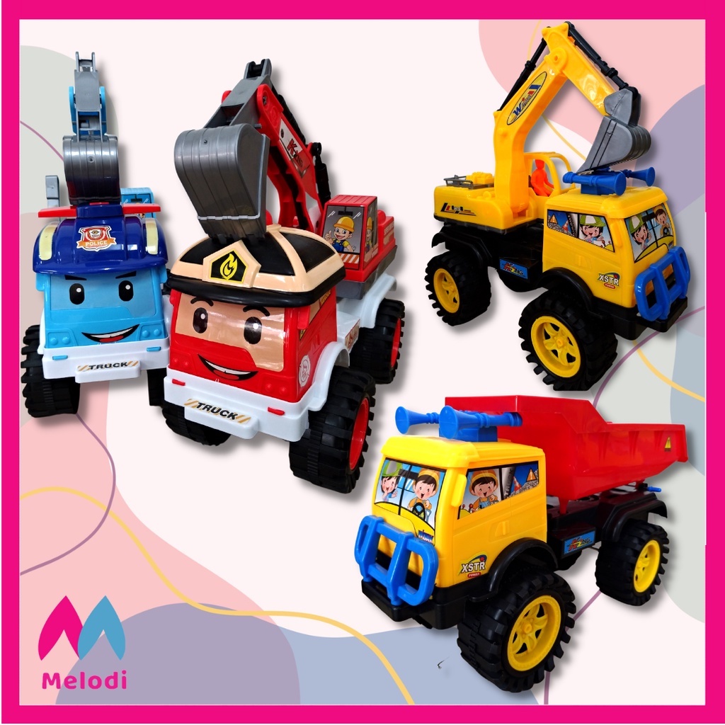 Construction Vehicle Toys / Truck / Lorry / Excavator / Mainan kereta ...