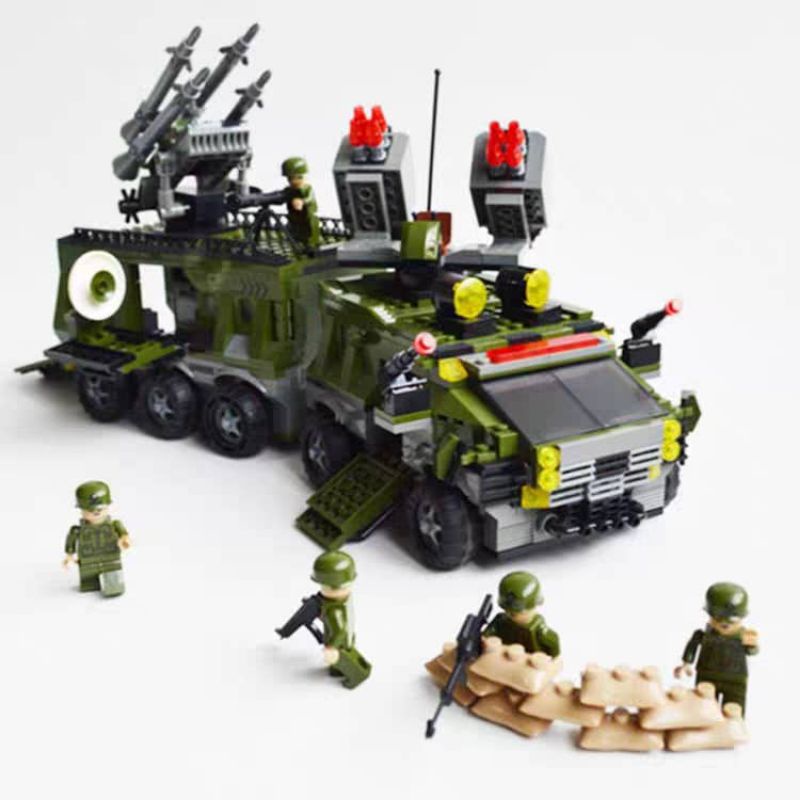 Lego army long truck mobile comand Center missle launcher radar center ...