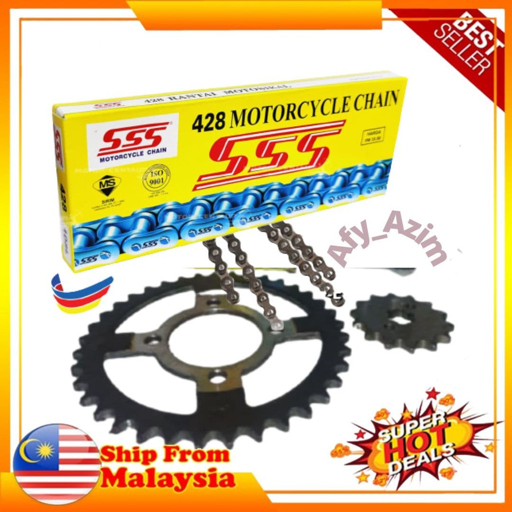 SPOKET SET 428 EX5- RANTAI SSS+SPOKET MCS/STT 22 | Shopee Malaysia