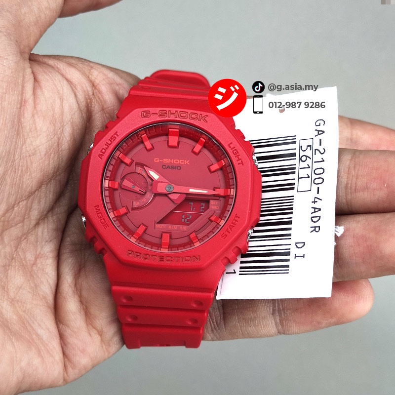G SHOCK GA-2100 GA-2100-4A GA-2100-4ADR Tmj Merah Redout | Shopee Malaysia