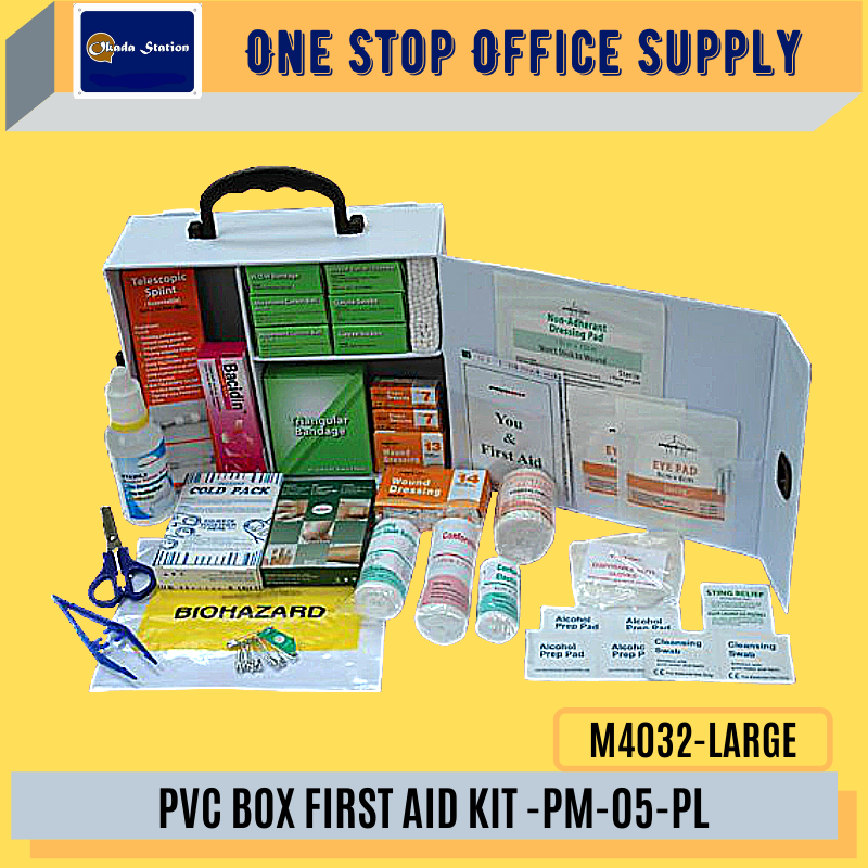 OKADA First Aid Kit PVC Box - PM-05-PL / Peti Kecemasan / First Aid Box ...