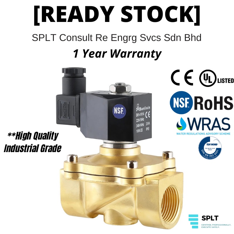 Normally Closed Brass Electric Solenoid Valve for Dryer/Gas/Oil/Water High Quality Industrial ...
