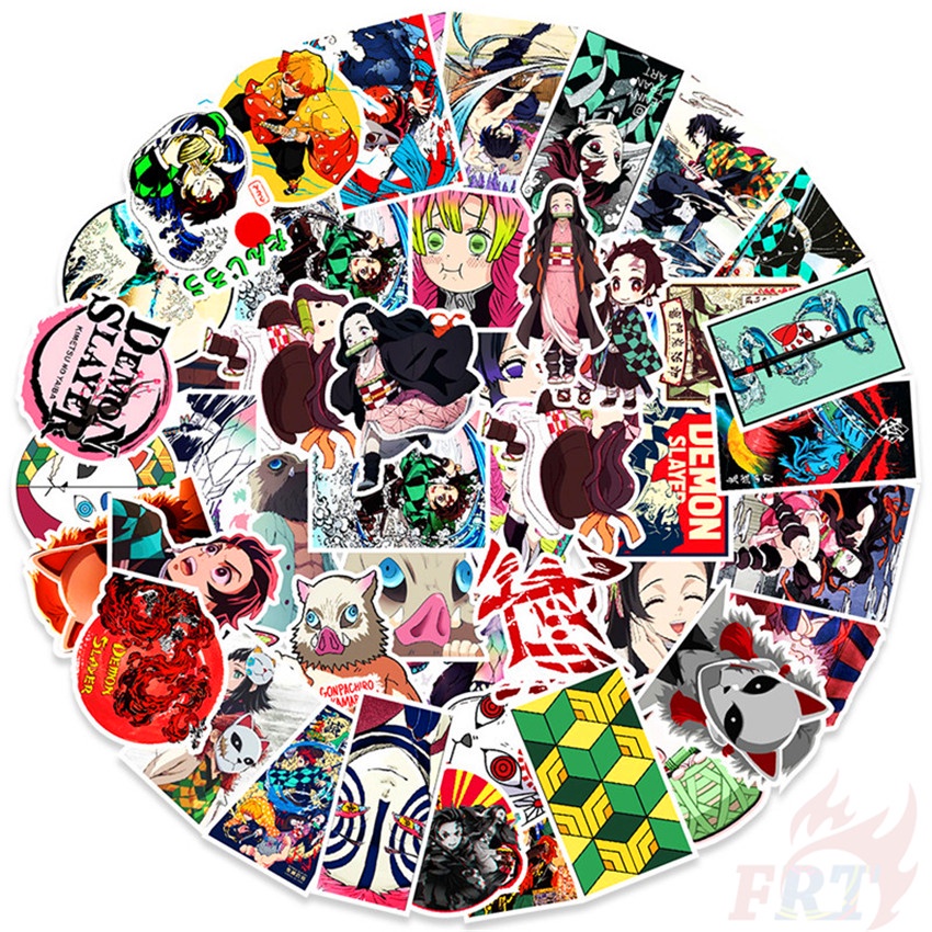 Demon Slayer Stickers 50Pcs/Set Anime DIY Fashion Mixed Doodle Decals ...