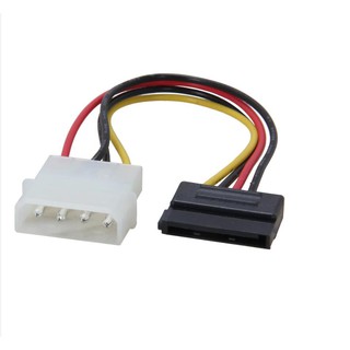 4 Pin Molex to 2 x 15 Pin SATA Power Cable SSD HDD Power Hard Drive ...