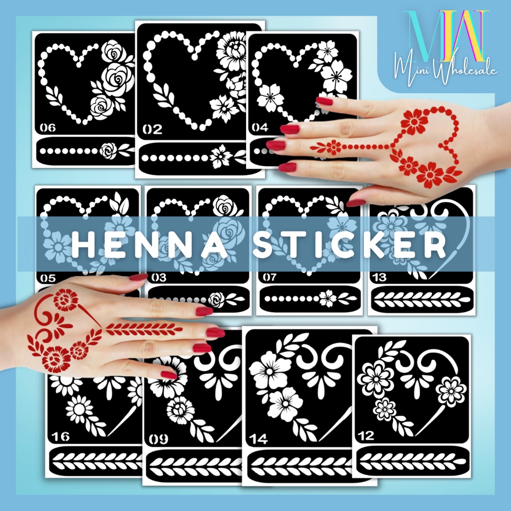 Sticker Inai Murah Simple/Sticker Inai/Henna Sticker Simple Murah ...