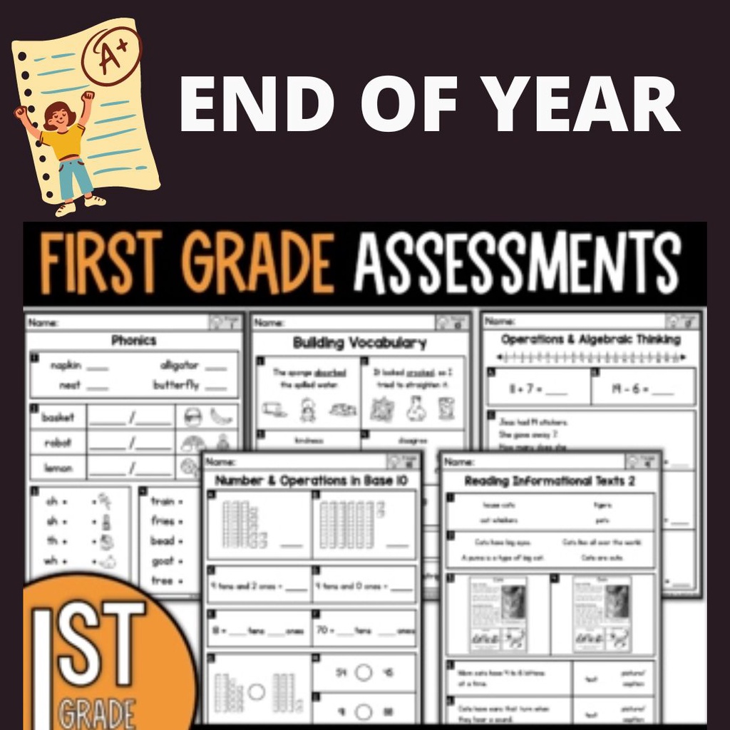 461 First Grade Assessments (PDF) Primary Reading Math Writing ...