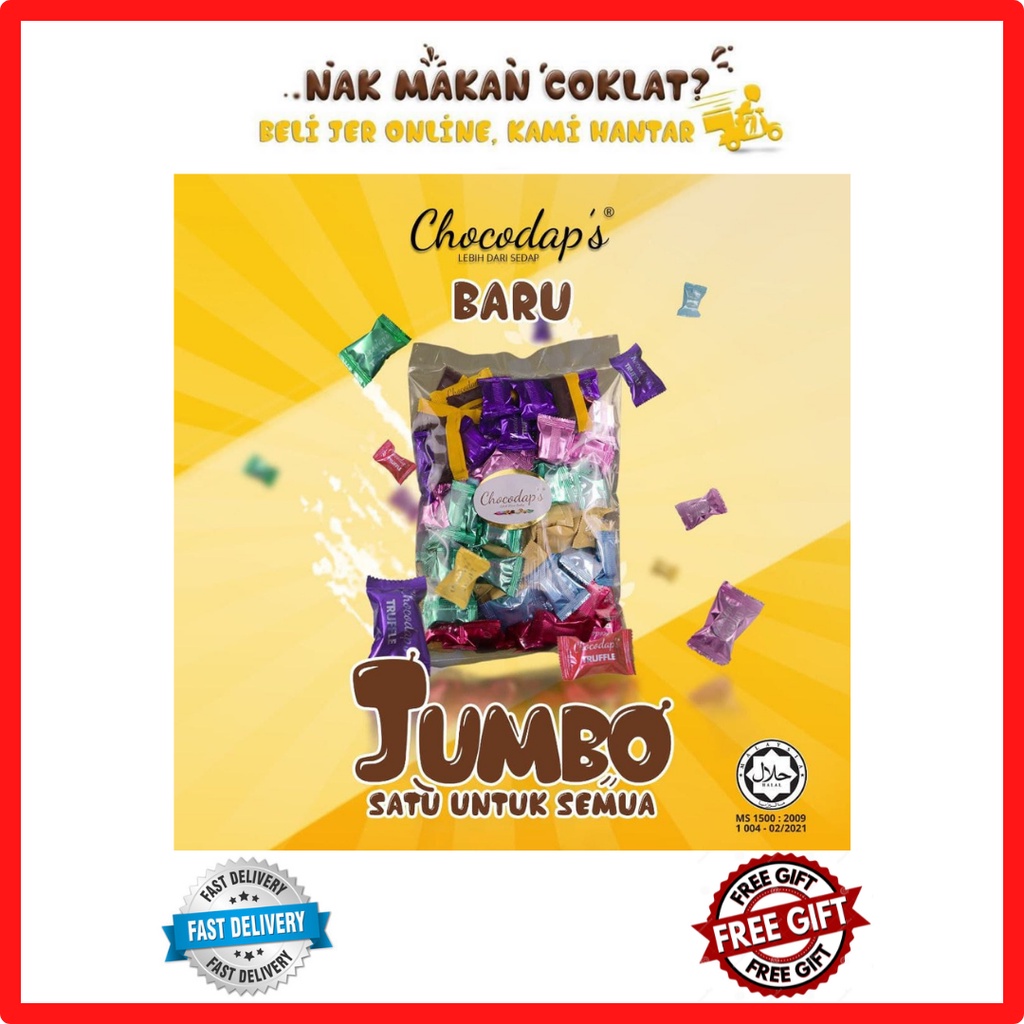 Chocolate Coklat Chocodaps 7 Flavour Dalam 1 Pack Jumbo Truffle Yogurt ...