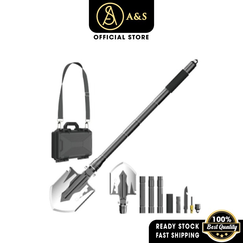A&S Premium Multi Function Folding Military Spade Shovel With ...