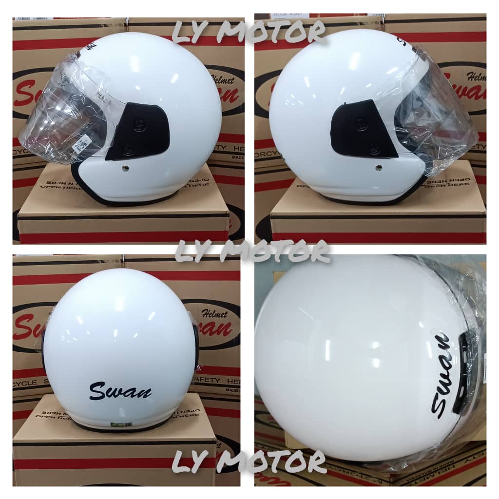 SWAN HELMET 100% ORIGINAL SWAN S2 (WHITE / BLACK / RED / BLUE / GREY ...