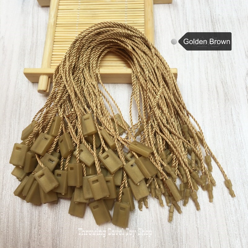 100 pcs - Label Tags Rectangle Rope Strings Cords / Clothing Hang ...