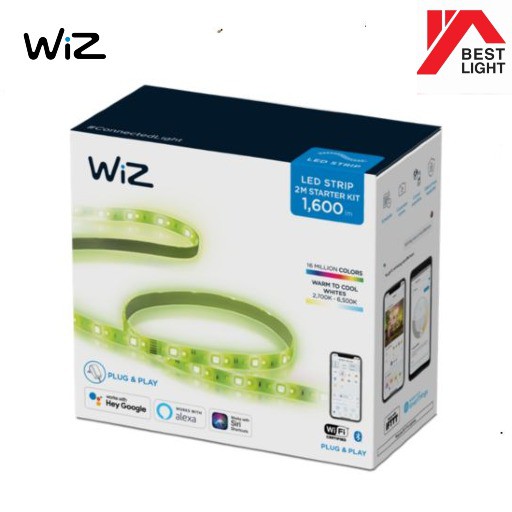 PHILIPS WiZ LED STRIP LED Strip Starter Kit 2m LED Strip Extension 1m