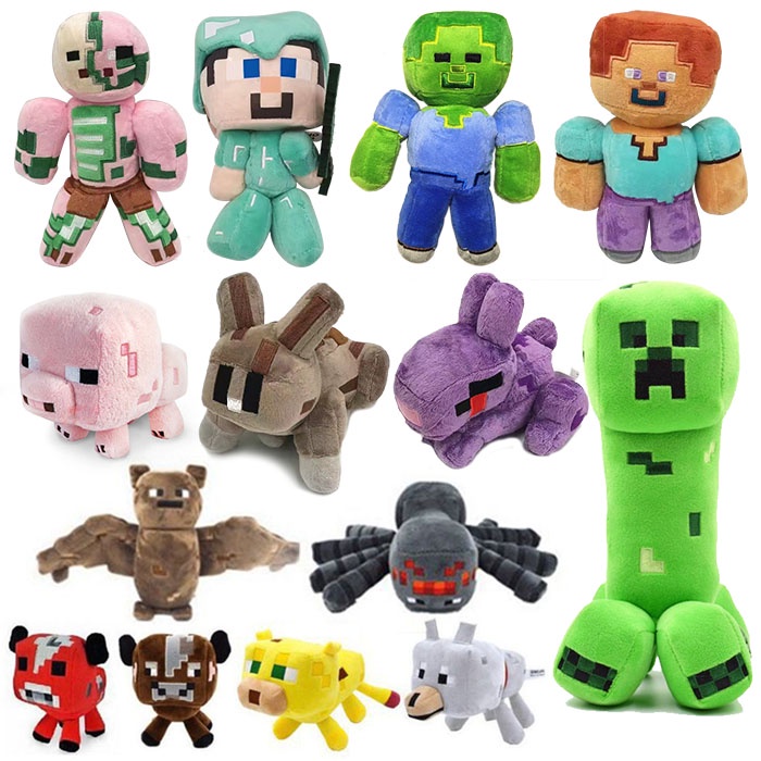 （Ready stock)15-22cm Game Minecraft Stuffed Toys Minecraft Creeper ...