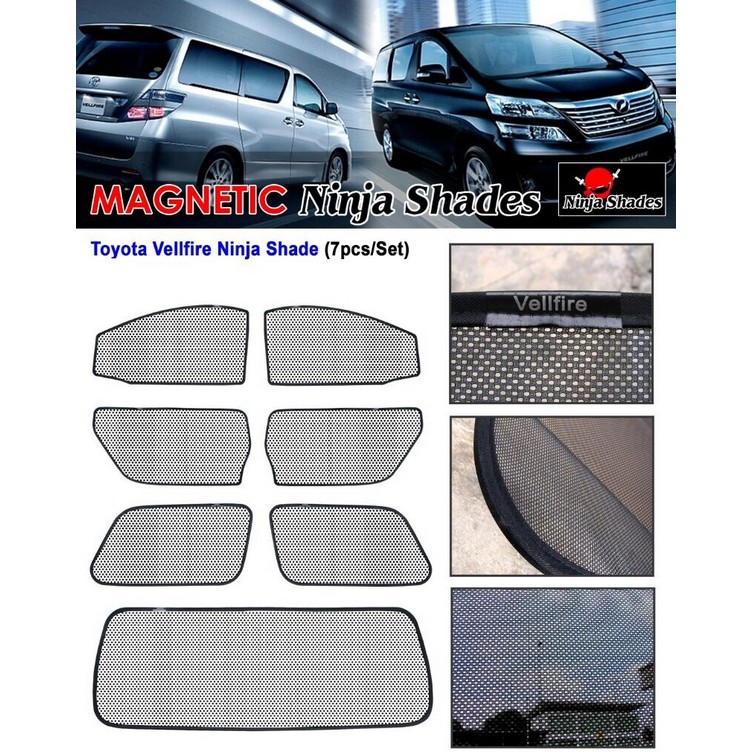 Toyota Alphard Vellfire ANH20 2008-2014 Magnetic Ninja Sun Shade ...
