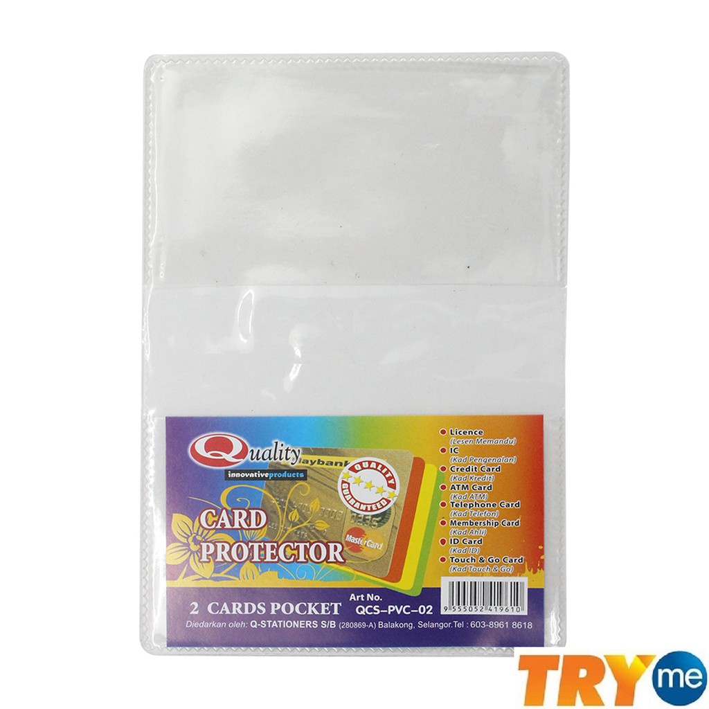 Quality IC Card Holder / Protector Soft PVC (2 Cards Pocket) | Shopee ...