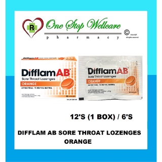 DIFFLAM AB SORE THROAT LOZENGES (ORANGE /BLACKCURRANT /LEMON /HEXTRA ...