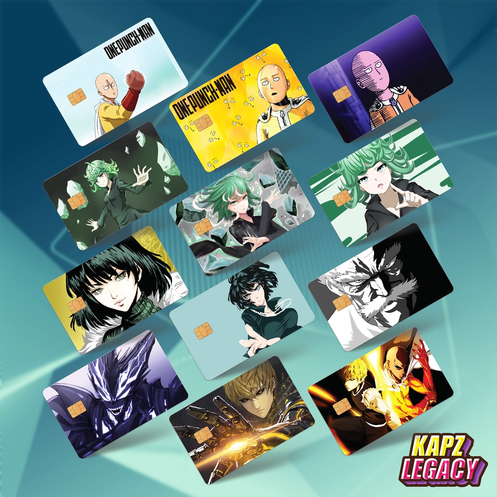 KapzLegacy One Punch MaN Anime ATM Bank Sticker Card Cover Access Touch ...