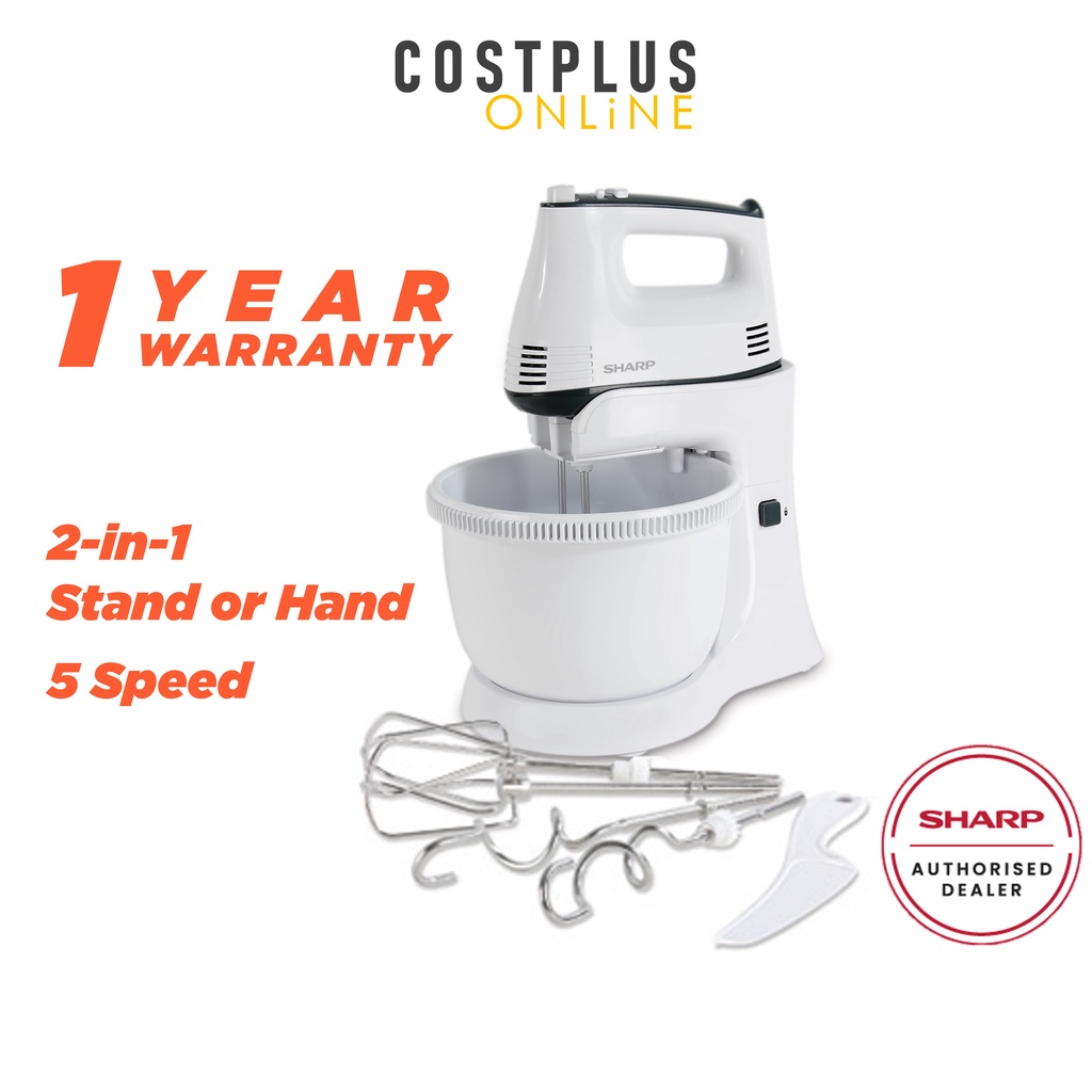 SHARP Stand Mixer Hand Mixer 2-in-1 3.4L EMS60WH | Shopee Malaysia