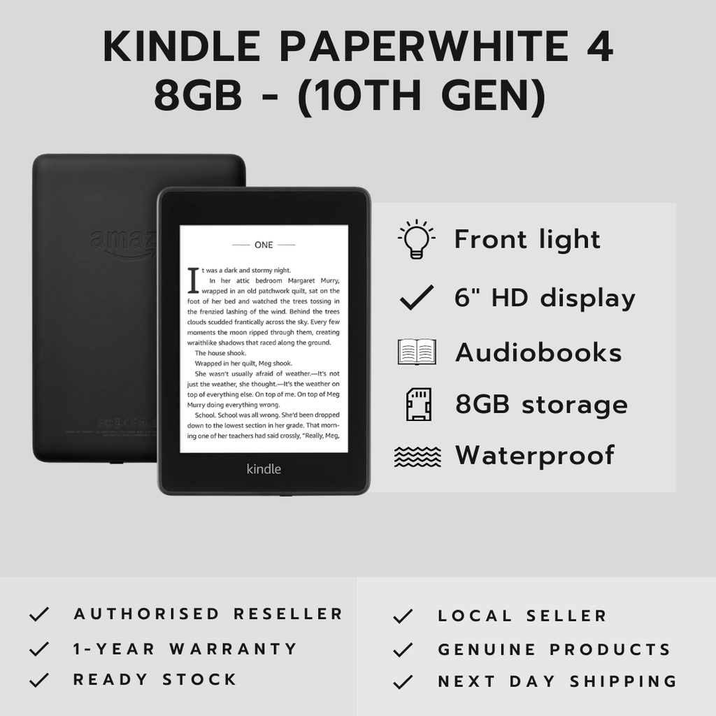 Kindle Paperwhite 4 (8GB) - 10th Generation (6" ebook reader) | Shopee Malaysia