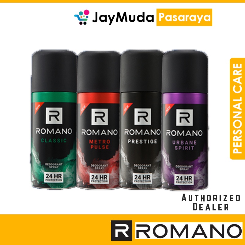 Romano Deodorant Spray Classic / Prestige / Metro Pulse / Urbane ...
