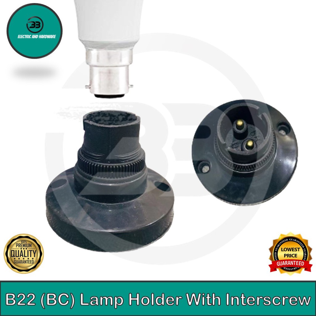 B22 Lamp Holder with interscrew 201 B22 Batten Lamp Holder / Socket ... B22 Lamp Holder with interscrew 201 B22 Batten Lamp Holder / Socket ...