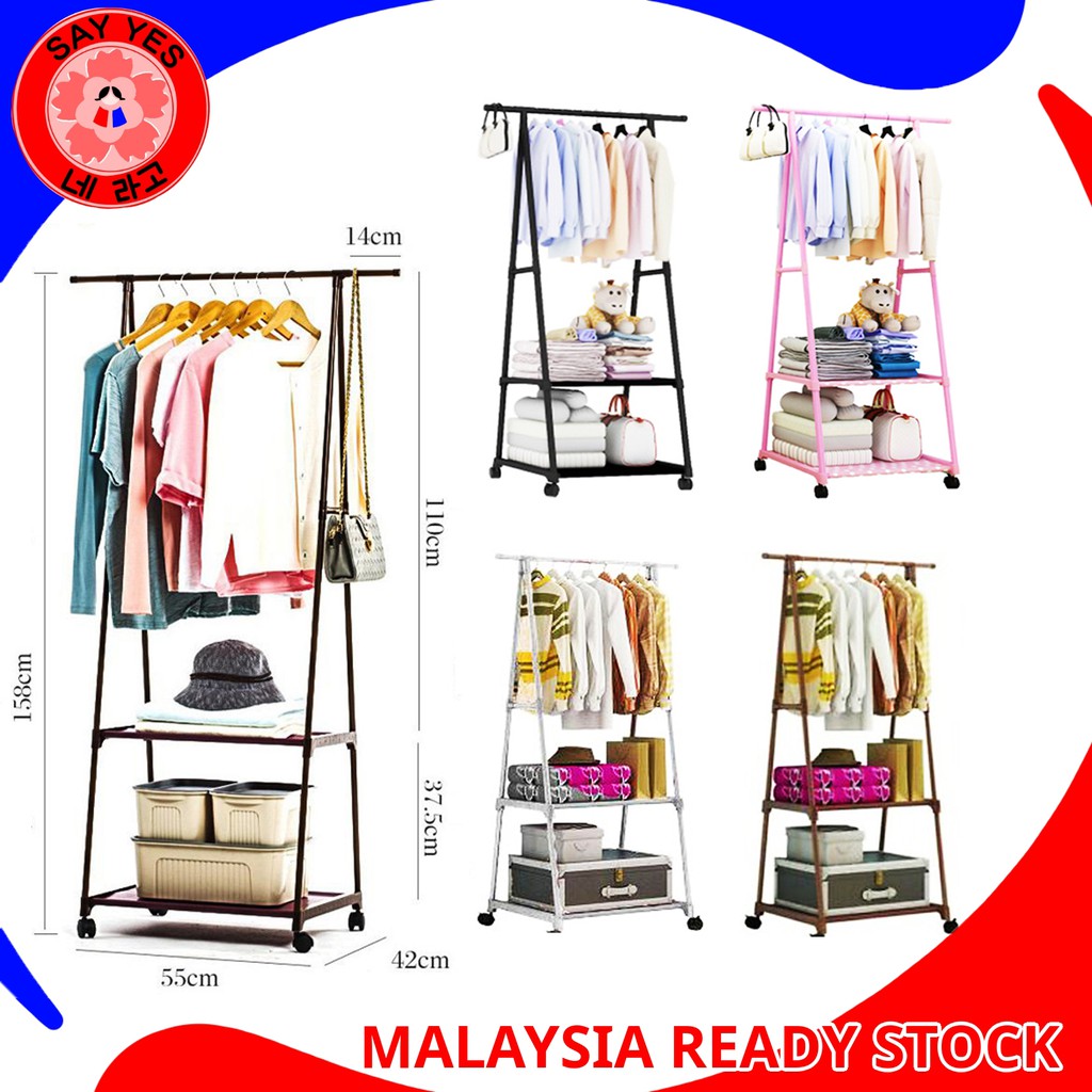 SayYes Metal Triangle Clothes Rack Cloth Rack Hanging Organizer네 라고 ...