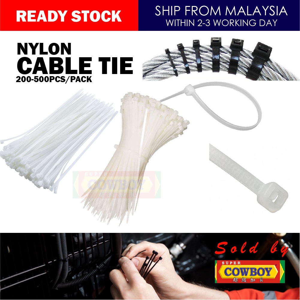 Cable Tie Nylon Wire Zip Ties Pengikat Wayar Kabel Tie Locking Zip ...