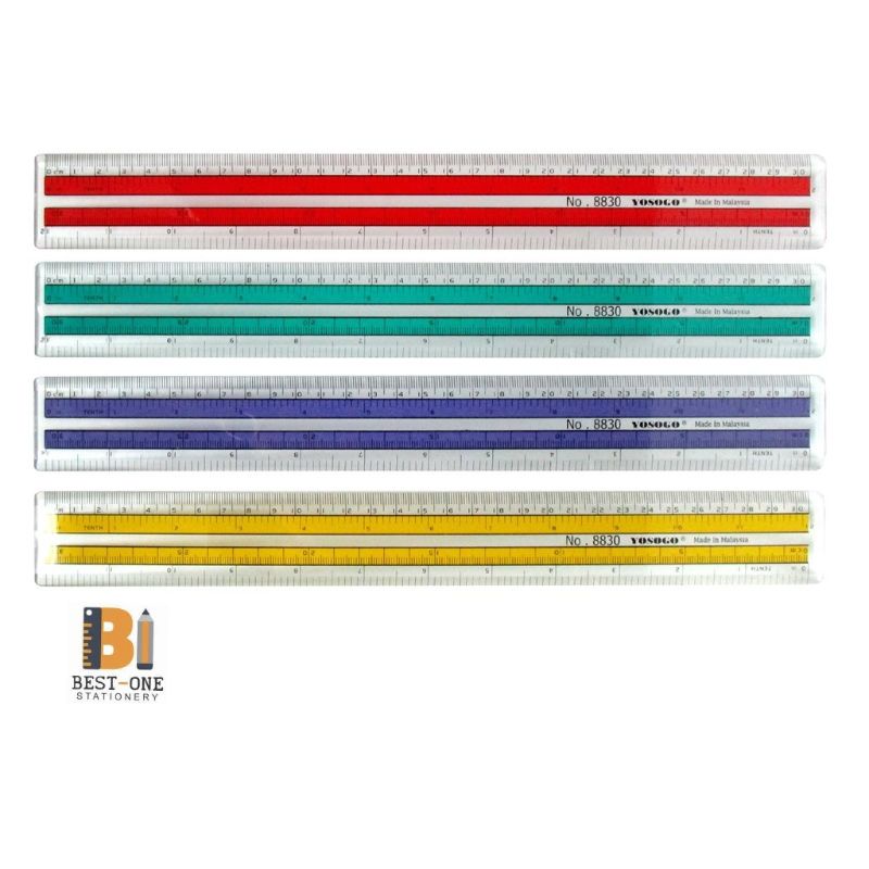 Yosogo 30cm Hard Plastic Ruler 8830(Long) | Shopee Malaysia