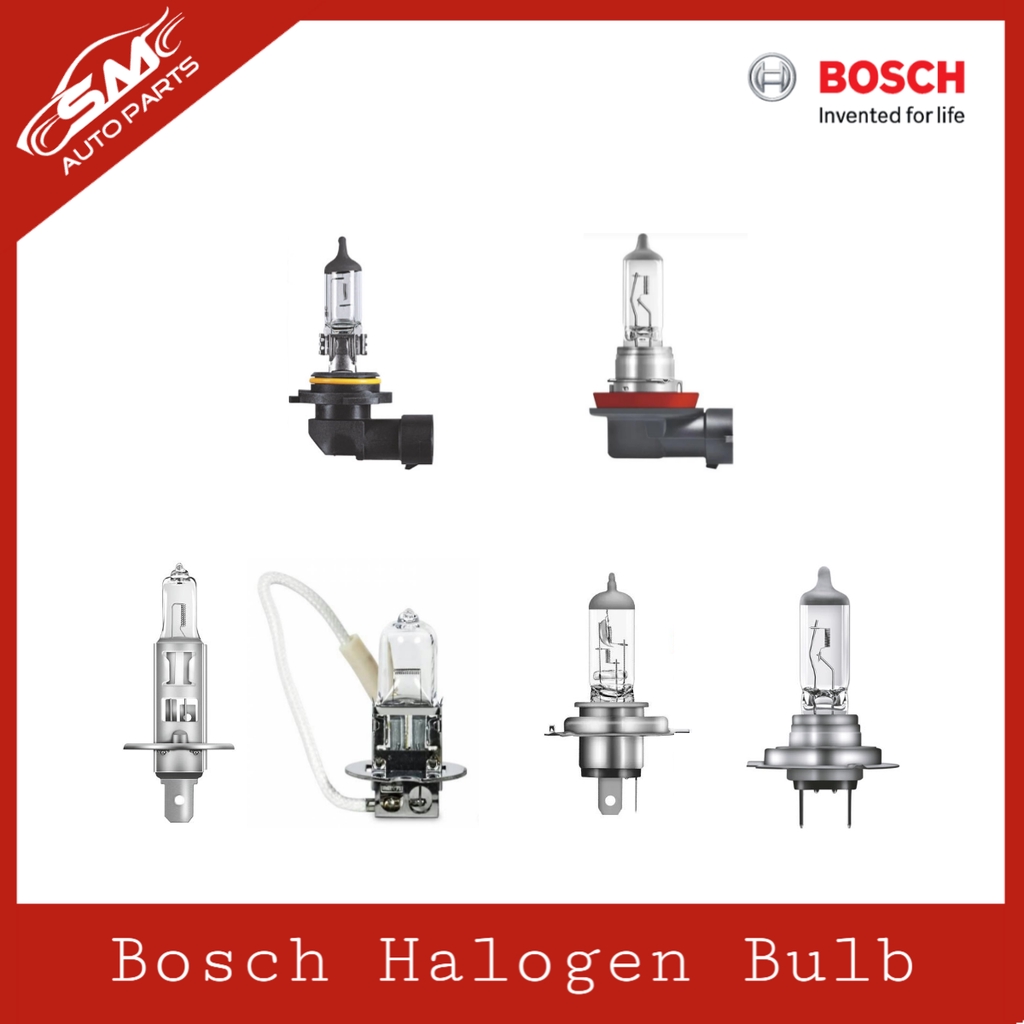 Original Bosch Halogen Light Bulb 12V - H1 / H3 / H4 / H7 / H11 / HB3 ...