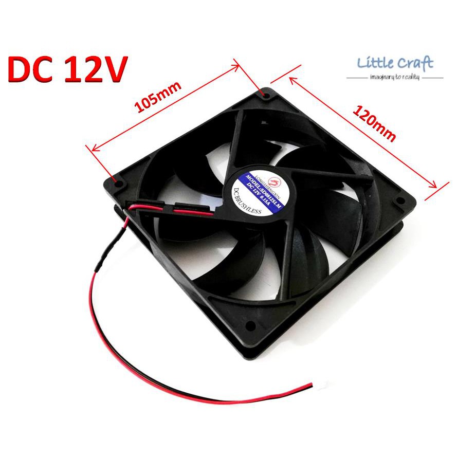 DC 12V 2 Pin 120x120x25mm Cooling Fan | Shopee Malaysia