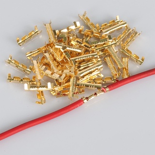 100pcs U SHAPE TYBE WIRE CONNECTOR SPLICE TERMINAL CLIP WIRING BRASS ...