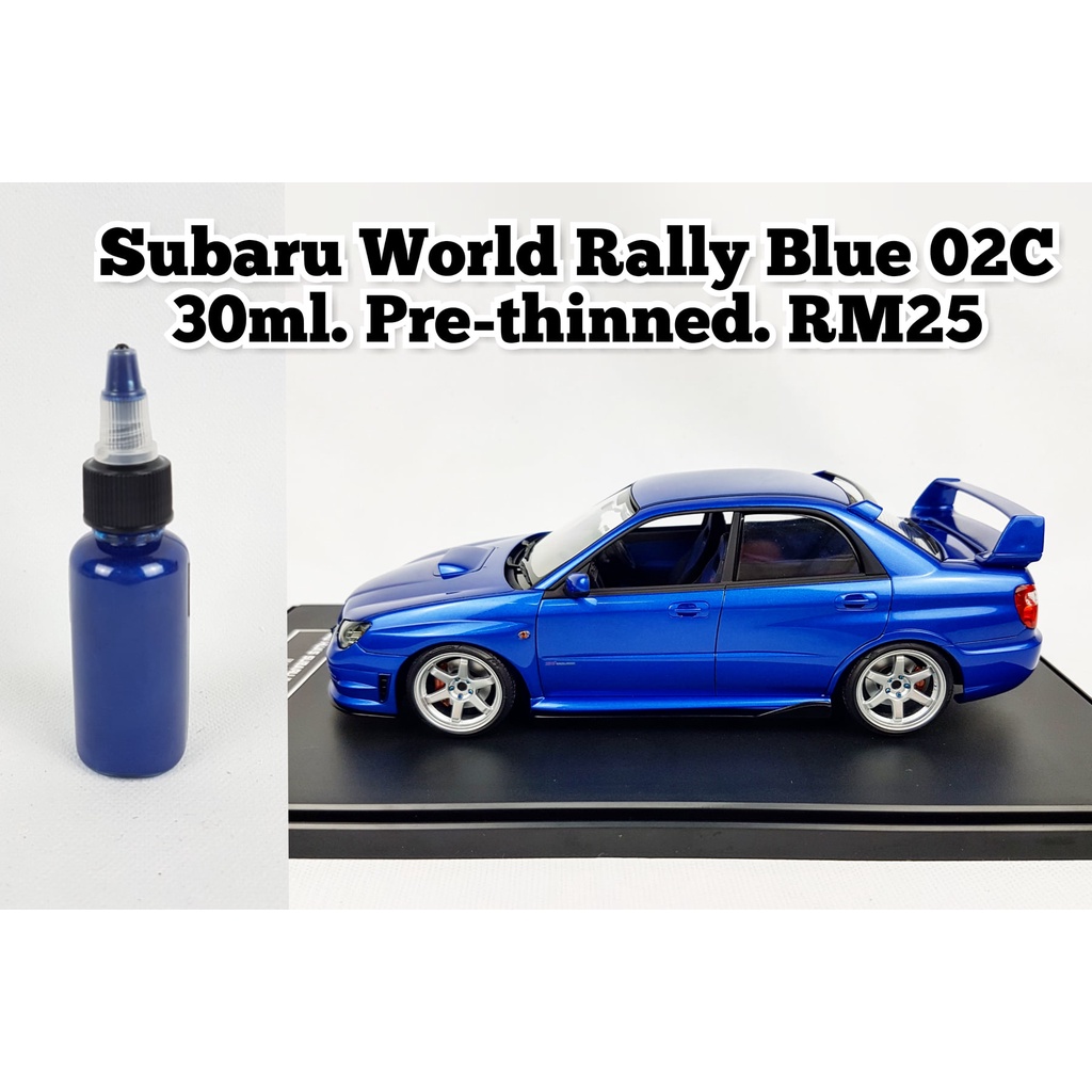 Subaru World Rally Blue 02C. For airbrush paint, Pre-Thinned. 30ml ...