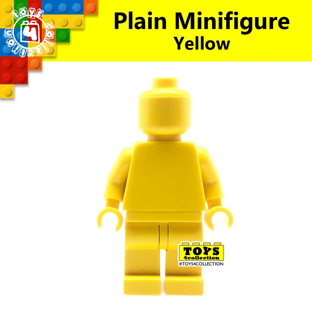 MINIFIGURES Plain Yellow Man Yellow Guy Minifigures Block Compatible ...