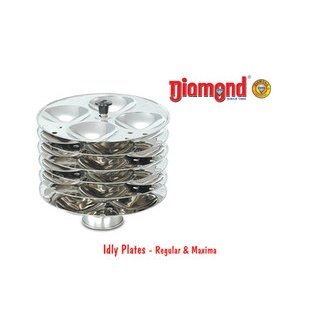 DIAMOND REGULAR IDLY PLATES WIT 6 TRAY (24PITS 7CM PER PITS) | Shopee ...