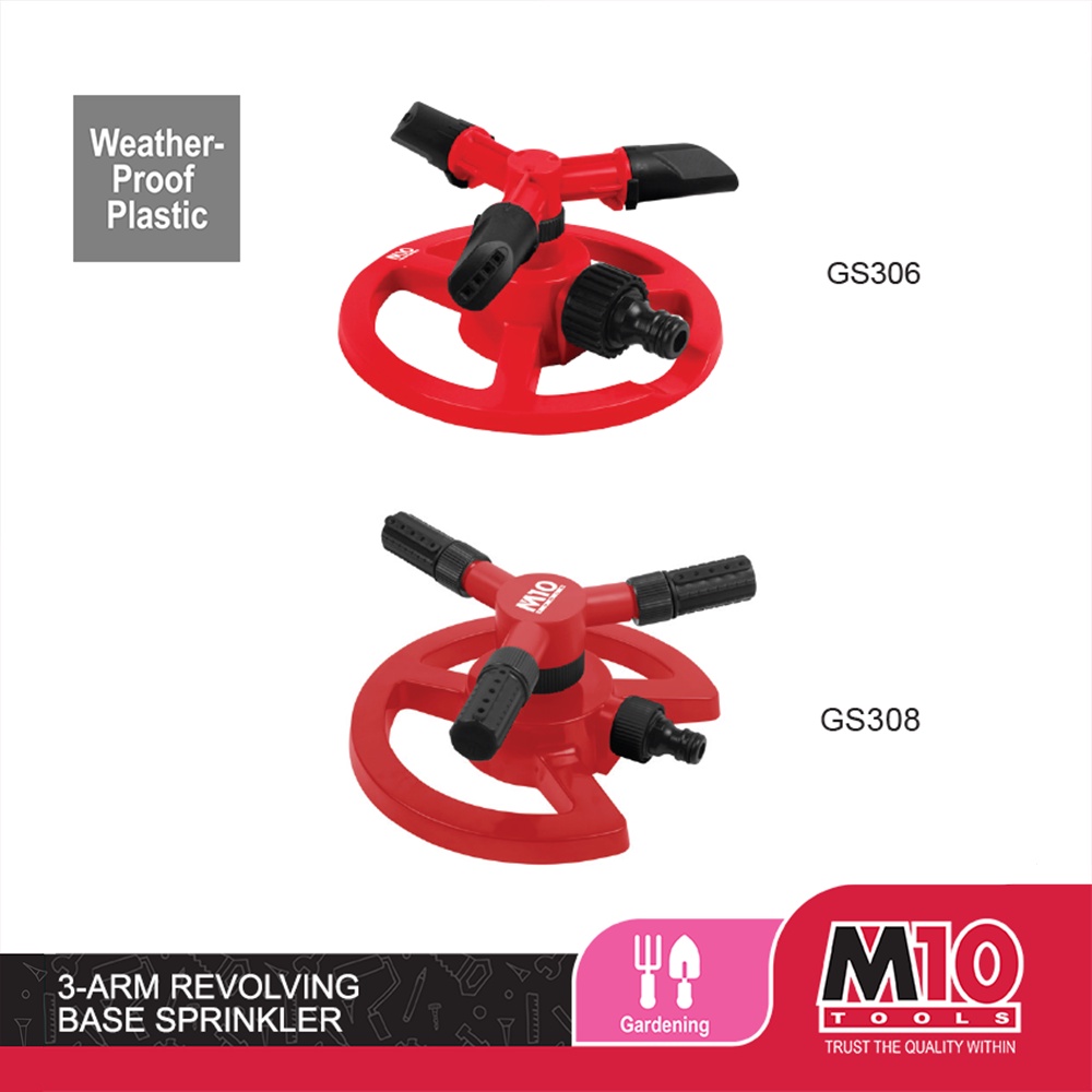 M10 3 Arm Revolving Base Sprinkler (6"/ 8") GS306 / GS308 | Shopee Malaysia