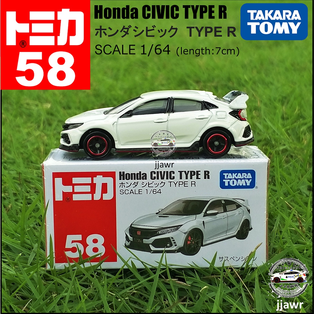 No. 58 Tomica Takara Tomy Honda Civic Type R FK8 1:64 Model Diecast Toy ...