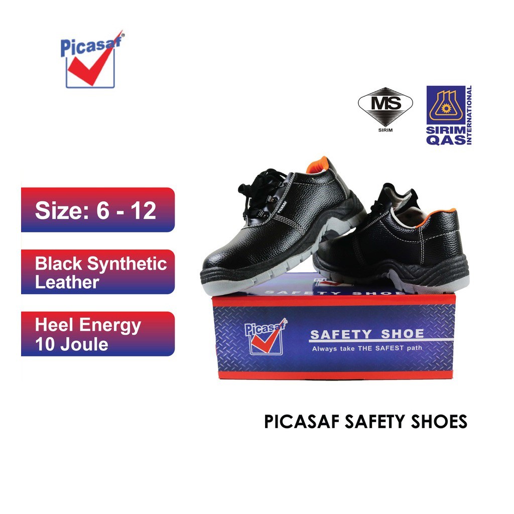 PICASAF SAFETY SHOE Heavy Duty Kasut Safety Besi Shoes Boots Boot ...