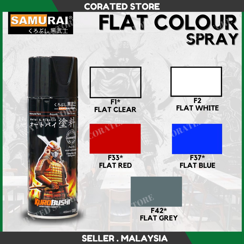 Samurai Paint Spray Flat Colour 400ml | Shopee Malaysia