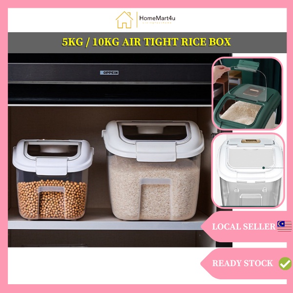 Tong Beras Tempat Simpan Beras Letak Beras Bekas Air Tight Rice Box ...
