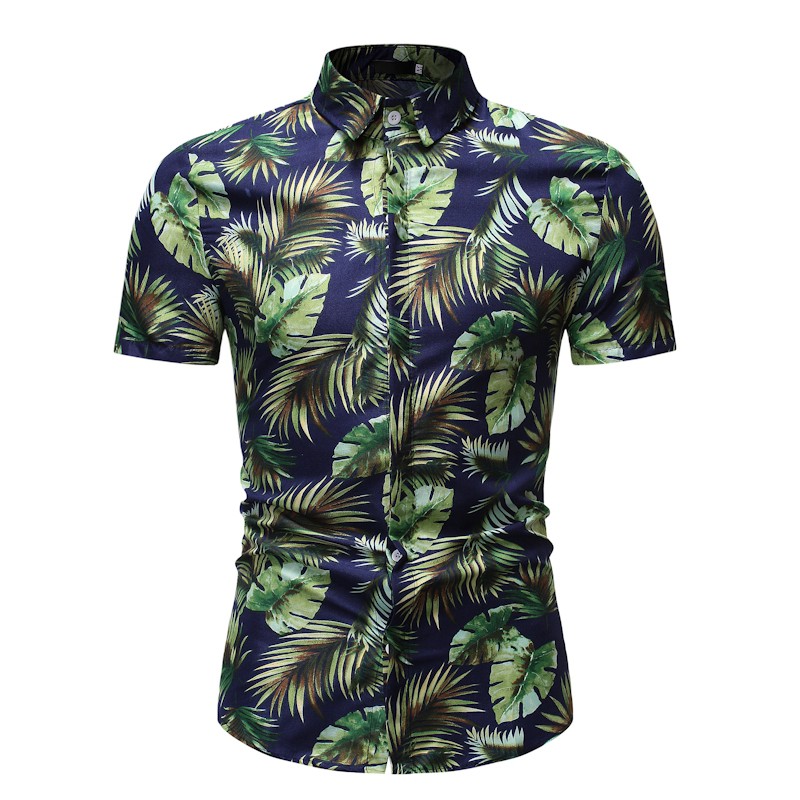 Men's Floral Summer Batik Short Sleeve Printed Fashion Shirt Baju Bunga ...