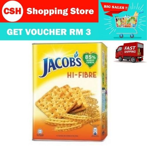Jacob's Biscuits - Jacob's High Fibre Crackers Tin (700g) | Shopee Malaysia