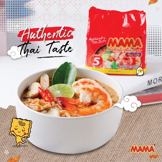 [5 Packet] MAMA Instant Noodle Shrimp Tom Yum HALAL (Non-Creamy) 60g x ...