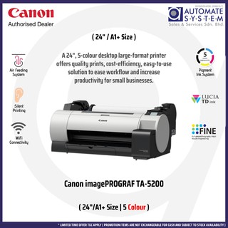 Canon imagePROGRAF TA-5200 | 5 Color Large Format Printer | Up to 24 ...