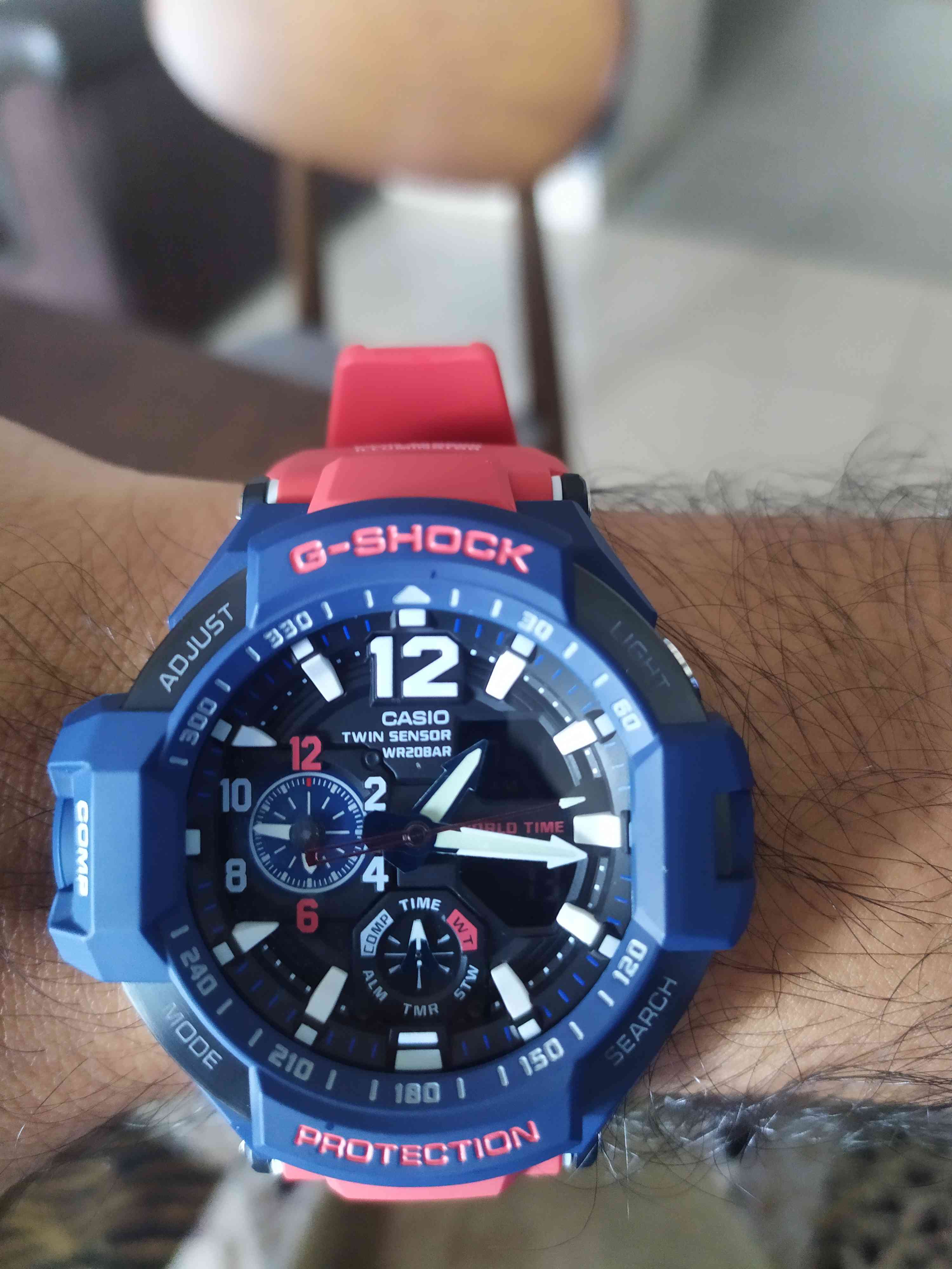 CASIO G-SHOCK GA-1100-2A GRAVITYMASTER x Optimus Prime Red/Dark blue ...