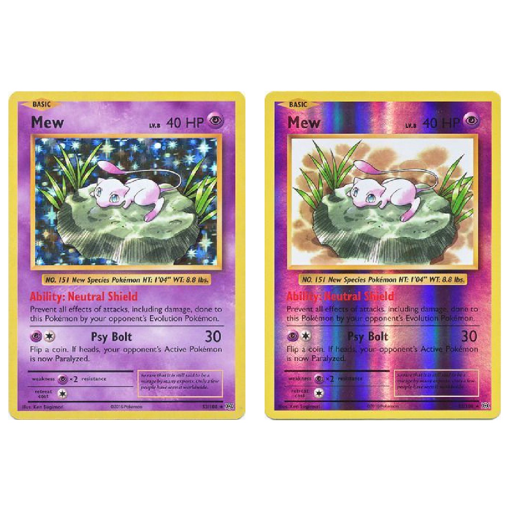 Mew / Holo & Reverse Holo / 53/108 / English XY Evolutions (Pokemon TCG ...