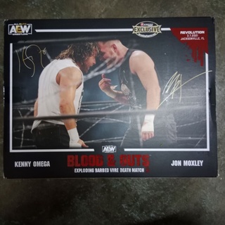 Jazwares AEW Blood & Guts Exploding Barbed Wire Death Match Jon Moxley & Kenny Omega Wrestling ...
