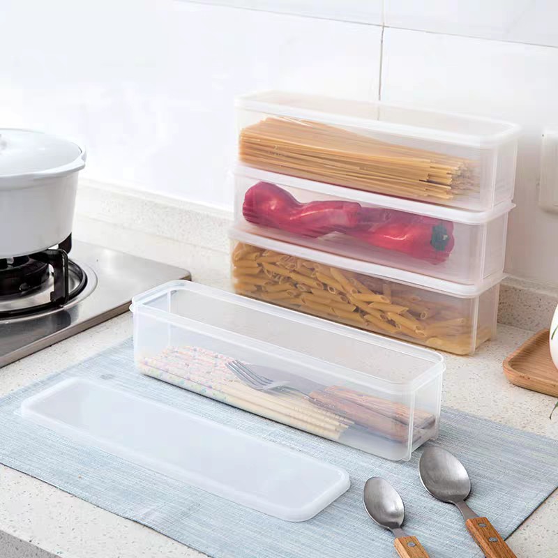 Spaghetti & Cutlery Case / Plastic Sealed Box / Spaghetti Container ...