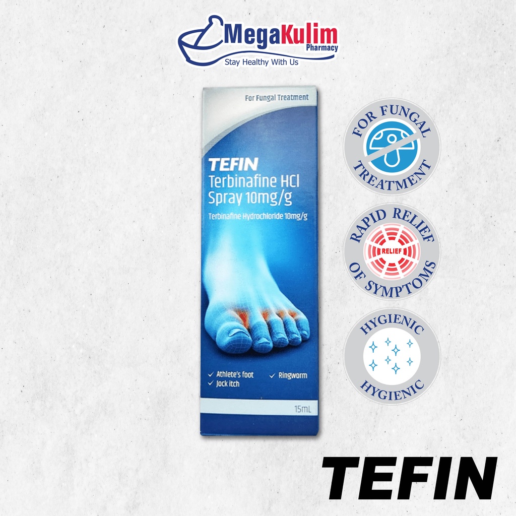 Tefin Terbinafine HCL Spray 15mL | Shopee Malaysia