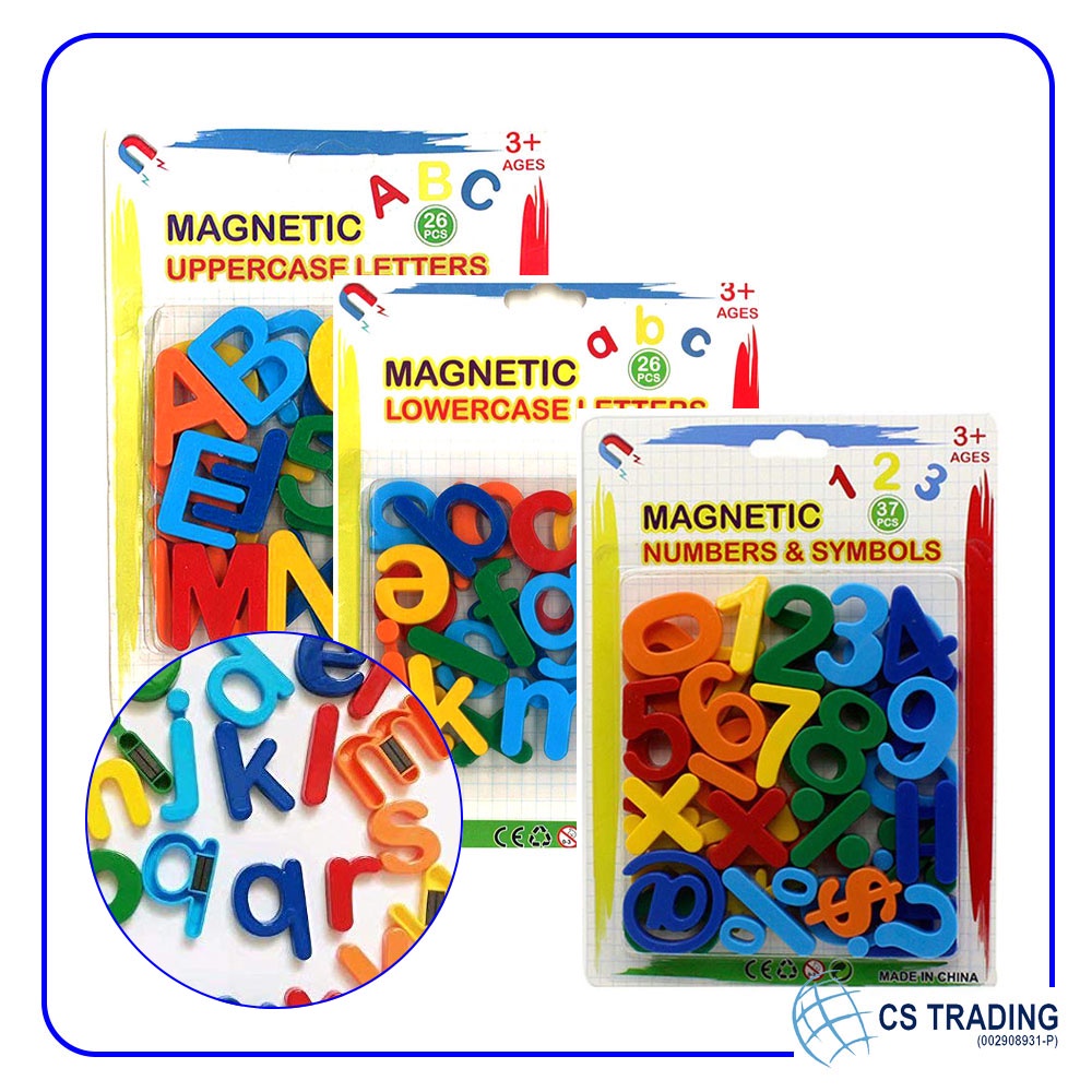 Magnetic Letters Numbers Alphabet ABC 123 Fridge Magnets Uppercase ...